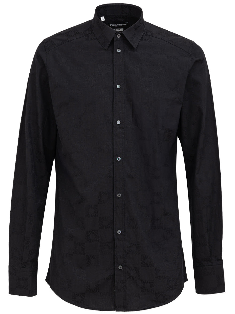 Camicia logo ricamato tono su tono Dolce & Gabbana – Loxuno